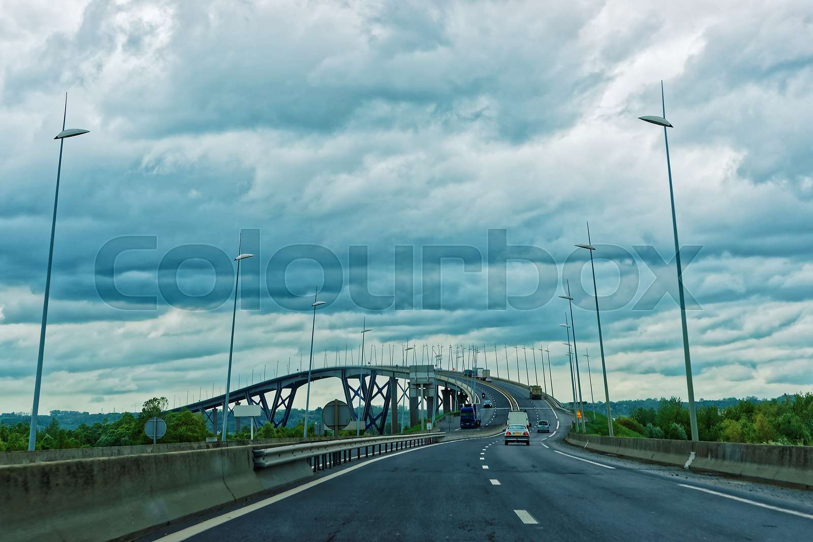 Modern highway France | Stock image | Colourbox