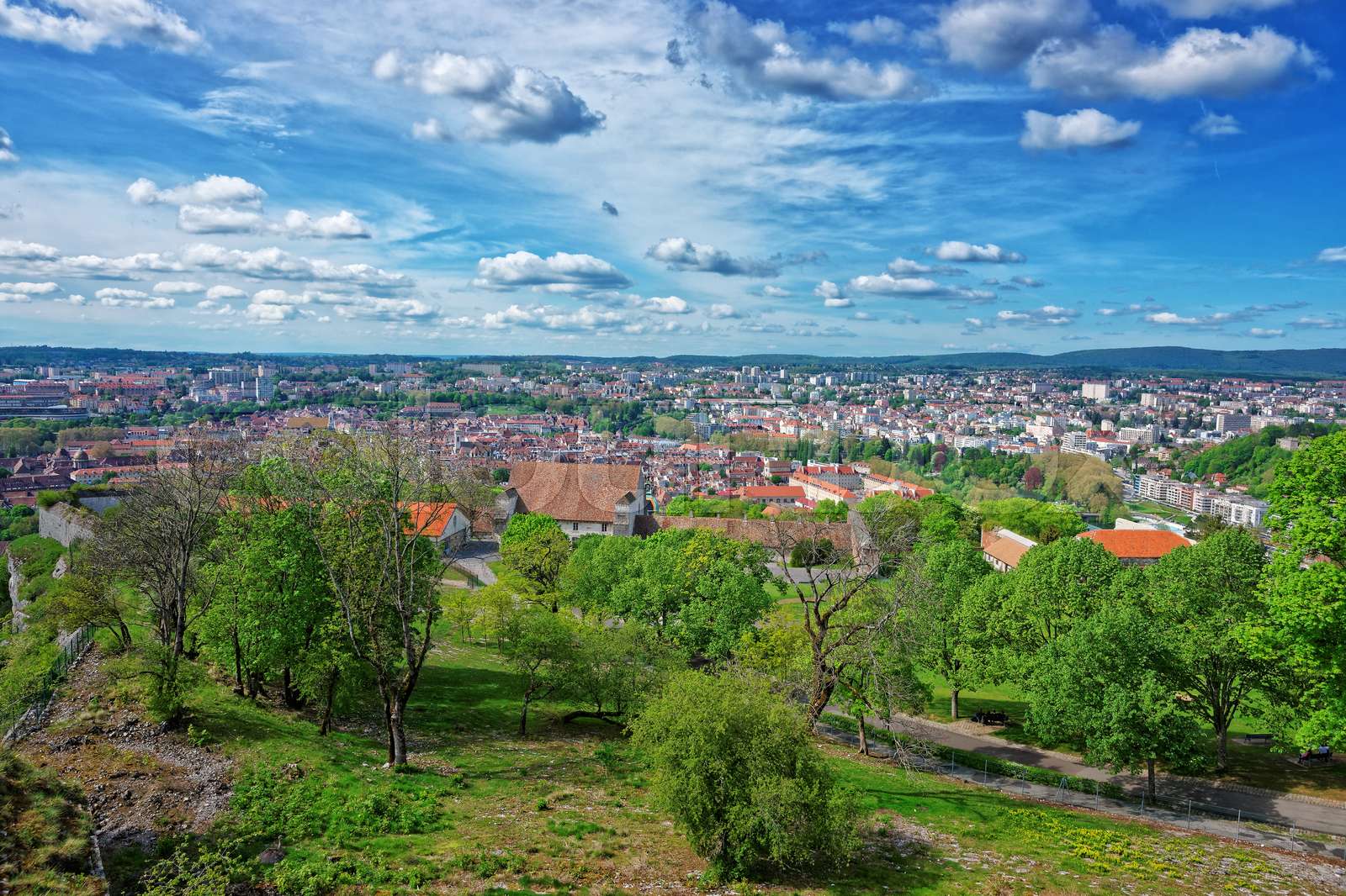 Old city at Besancon in Bourgogne Franche Comte in France | Stock image ...