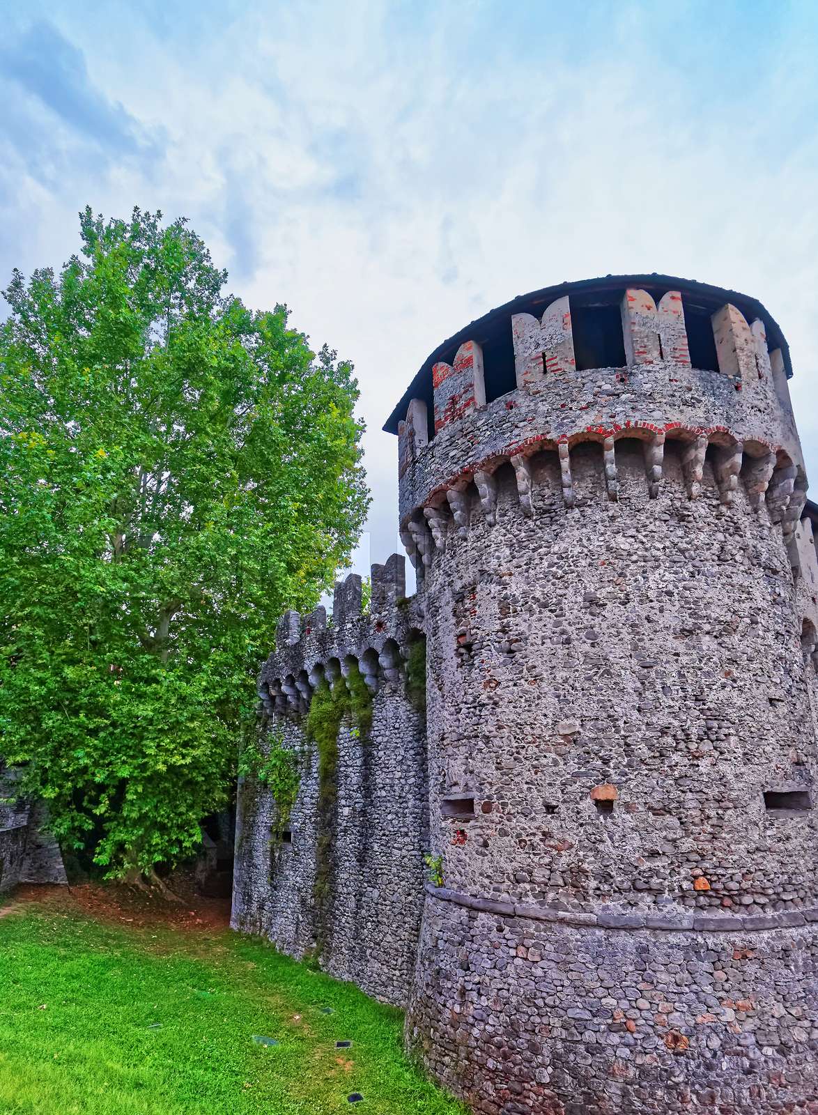 Visconteo Castle at city center in Locarno of Ticino Switzerland ...