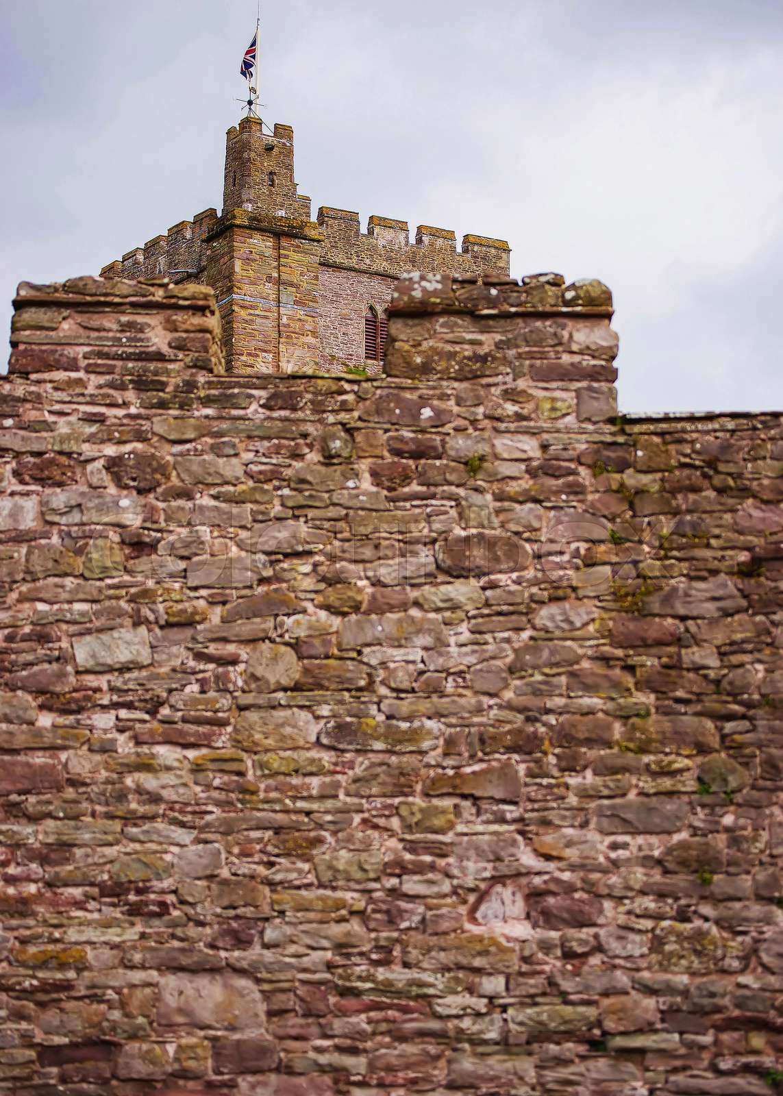 Old castle in Brecon at Brecon Beacons in Wales | Stock image | Colourbox