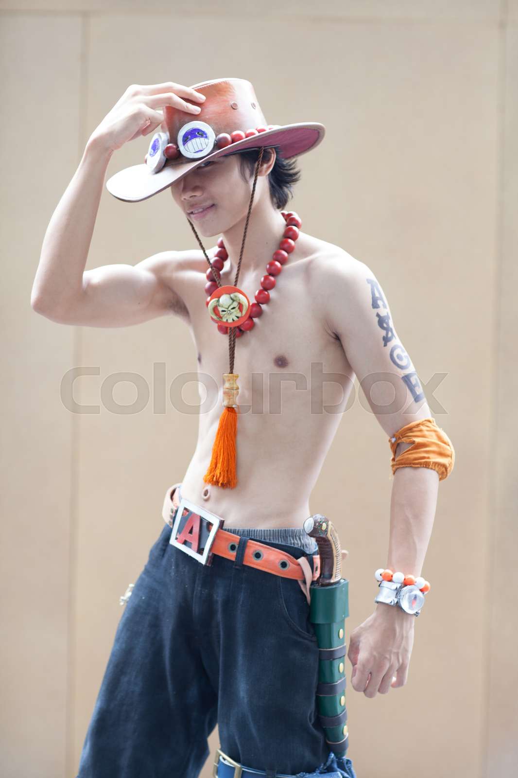 cosplayers dress as the characters from cartoon and game | Stock image ...