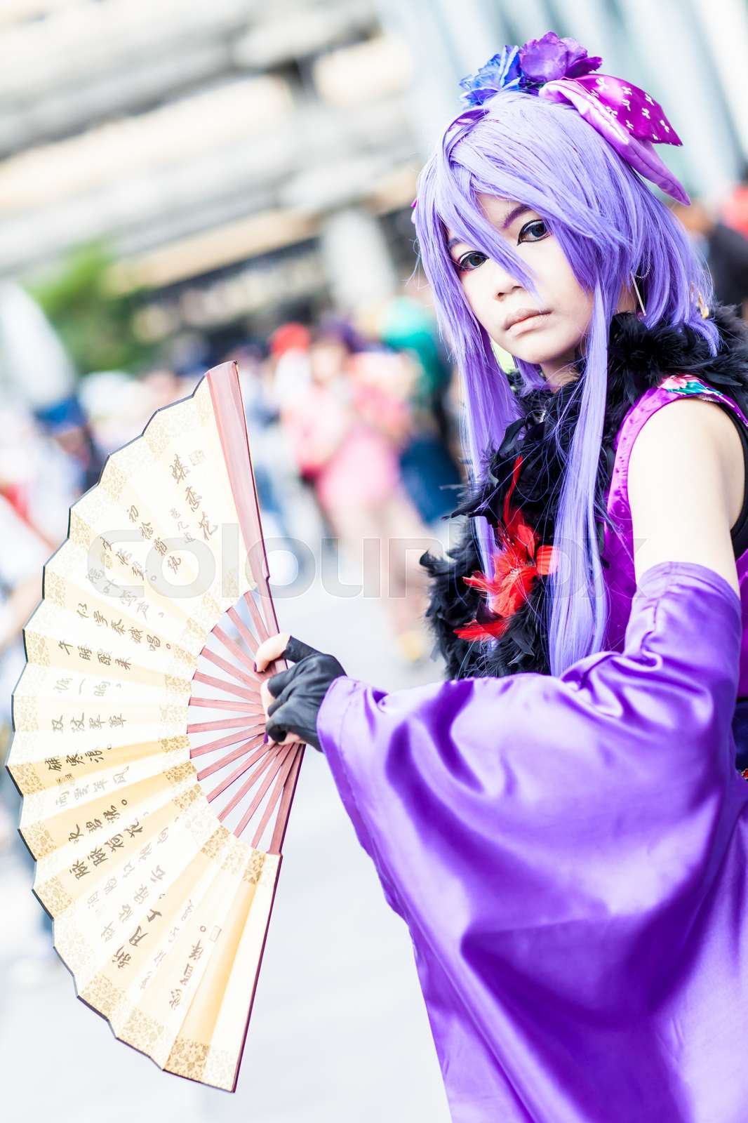 cosplayers dress as the characters from cartoon and game | Stock image ...