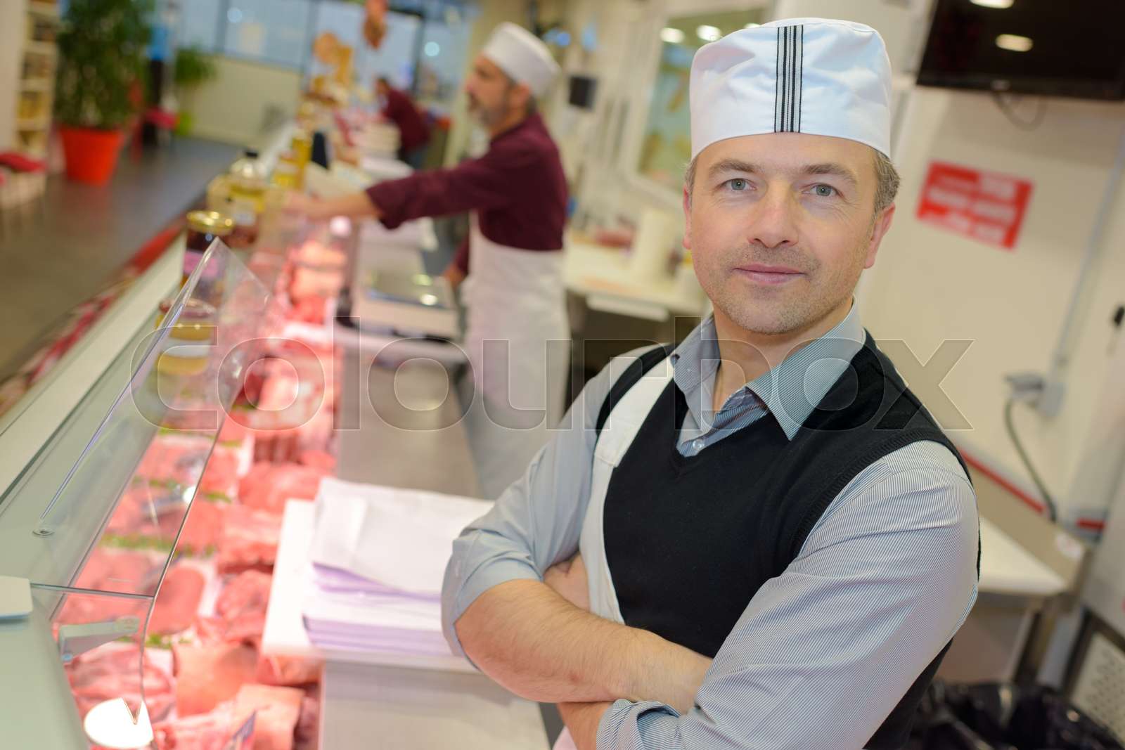 supermarket butcher department | Stock image | Colourbox