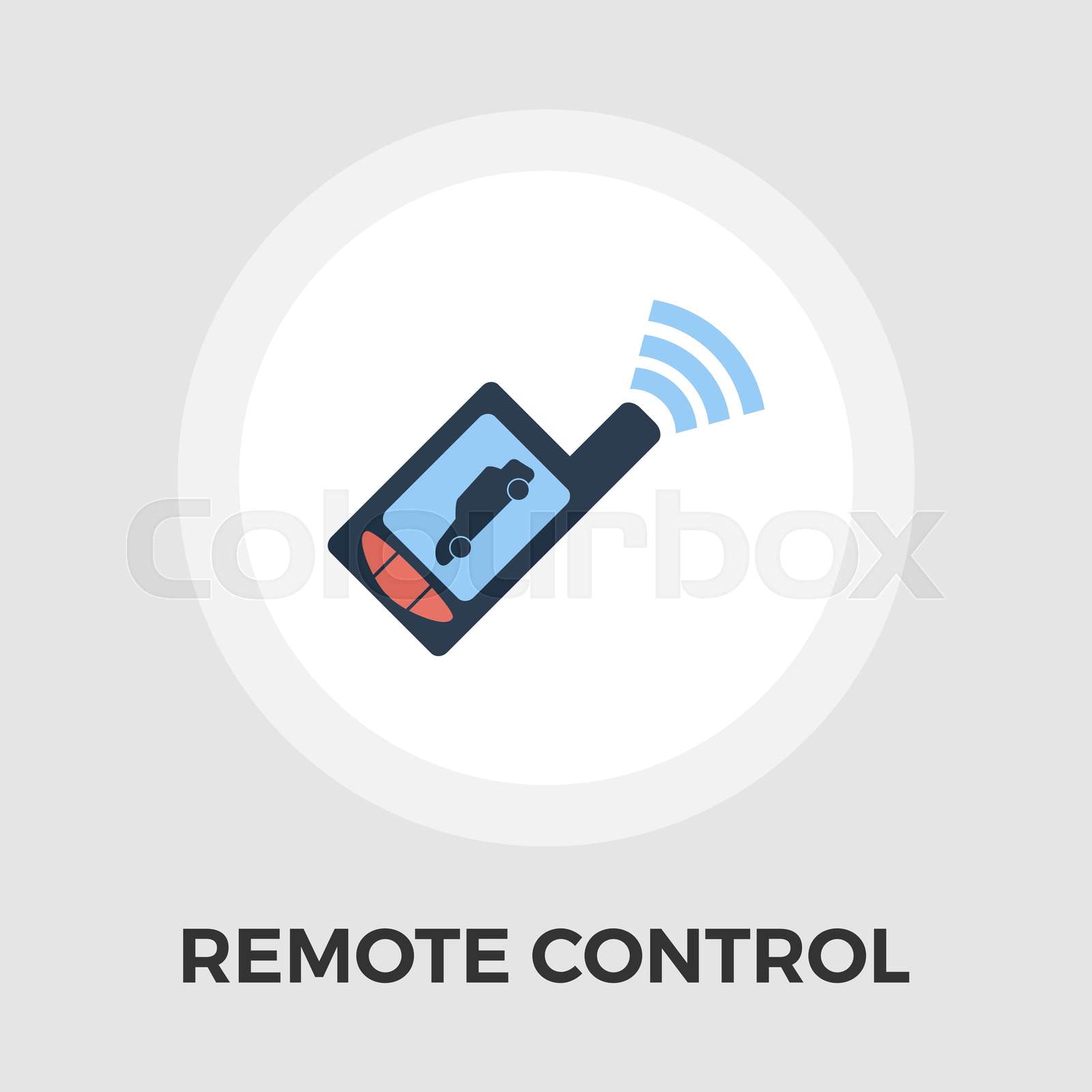 Remote control flat icon | Stock vector | Colourbox