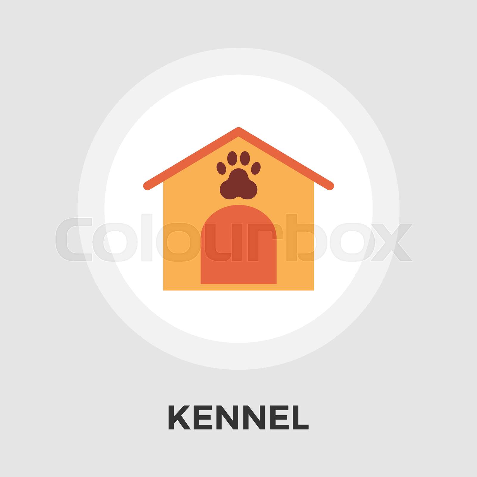 Kennel vector flat icon | Stock vector | Colourbox