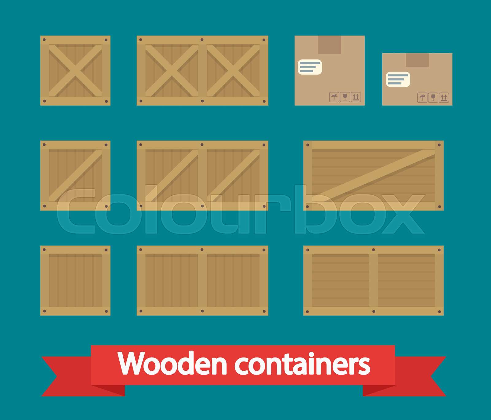 Cargo Boxes | Stock vector | Colourbox