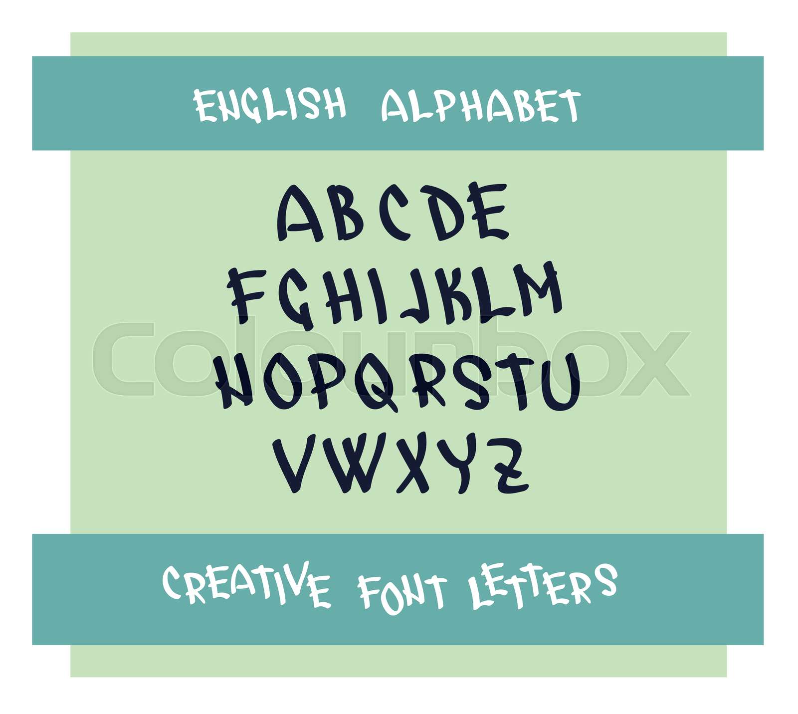 Handwritten Font Character Symbols Stock Vector Colourbox handwritten-font-character-symbols-stock-vector-colourbox