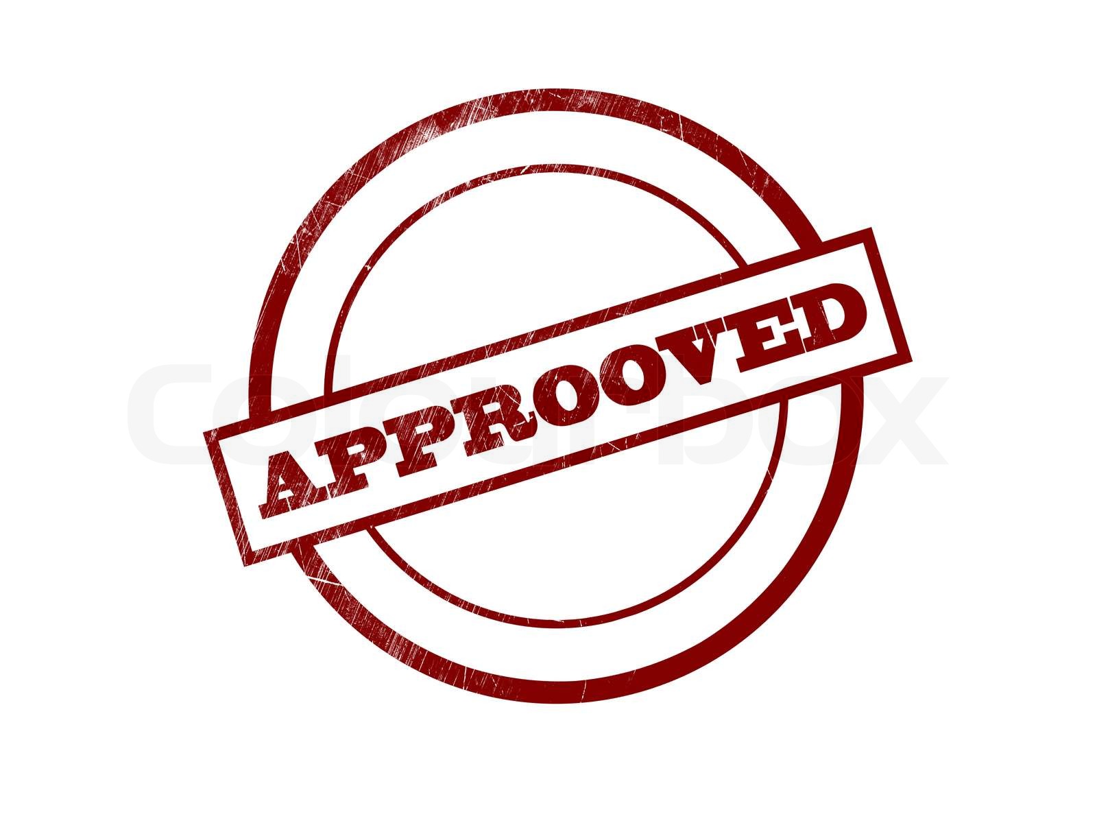 genehmigt Stempel auf einem weißen Hintergrund | Stock Bild | Colourbox