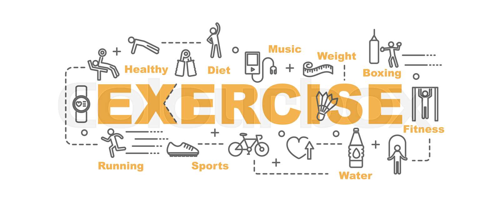 exercise vector banner | Stock vector | Colourbox
