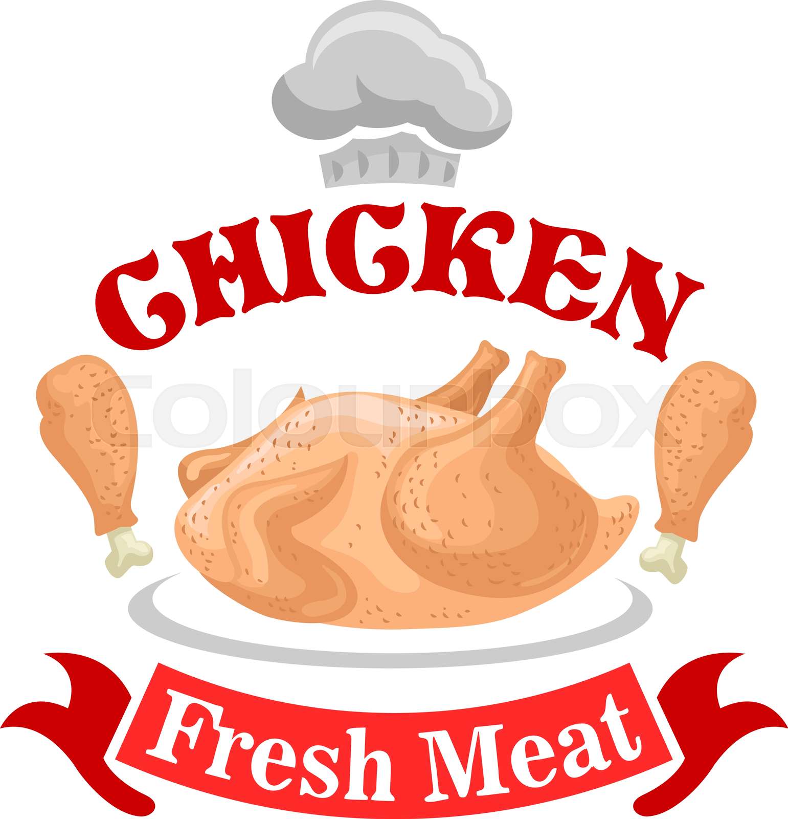 Chicken meat shop vector sign | Stock vector | Colourbox