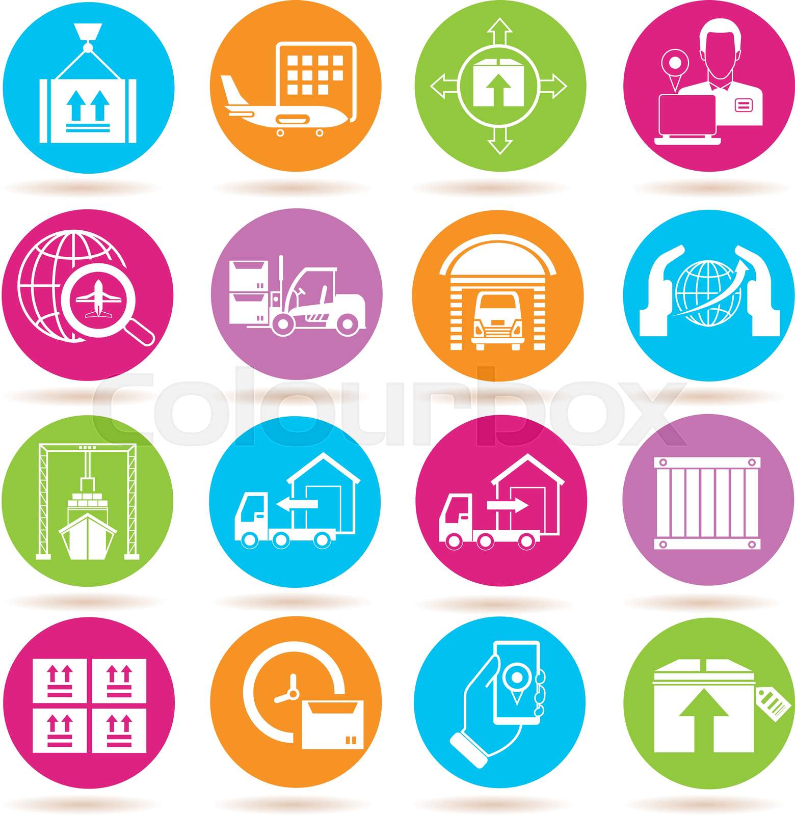 shipping service icons | Stock vector | Colourbox