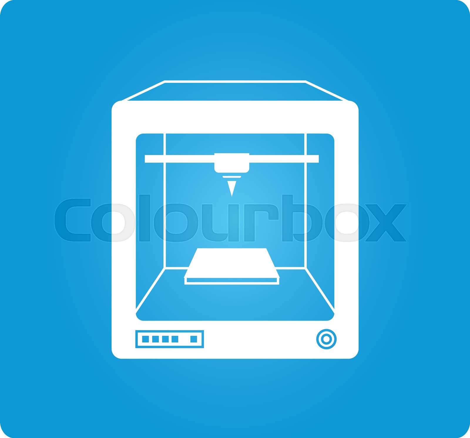 3D printer | Stock vector | Colourbox