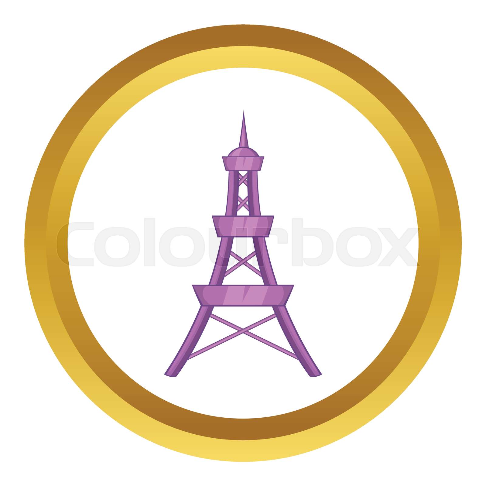 cartoon, turm, eiffel | Stock-Vektor | Colourbox