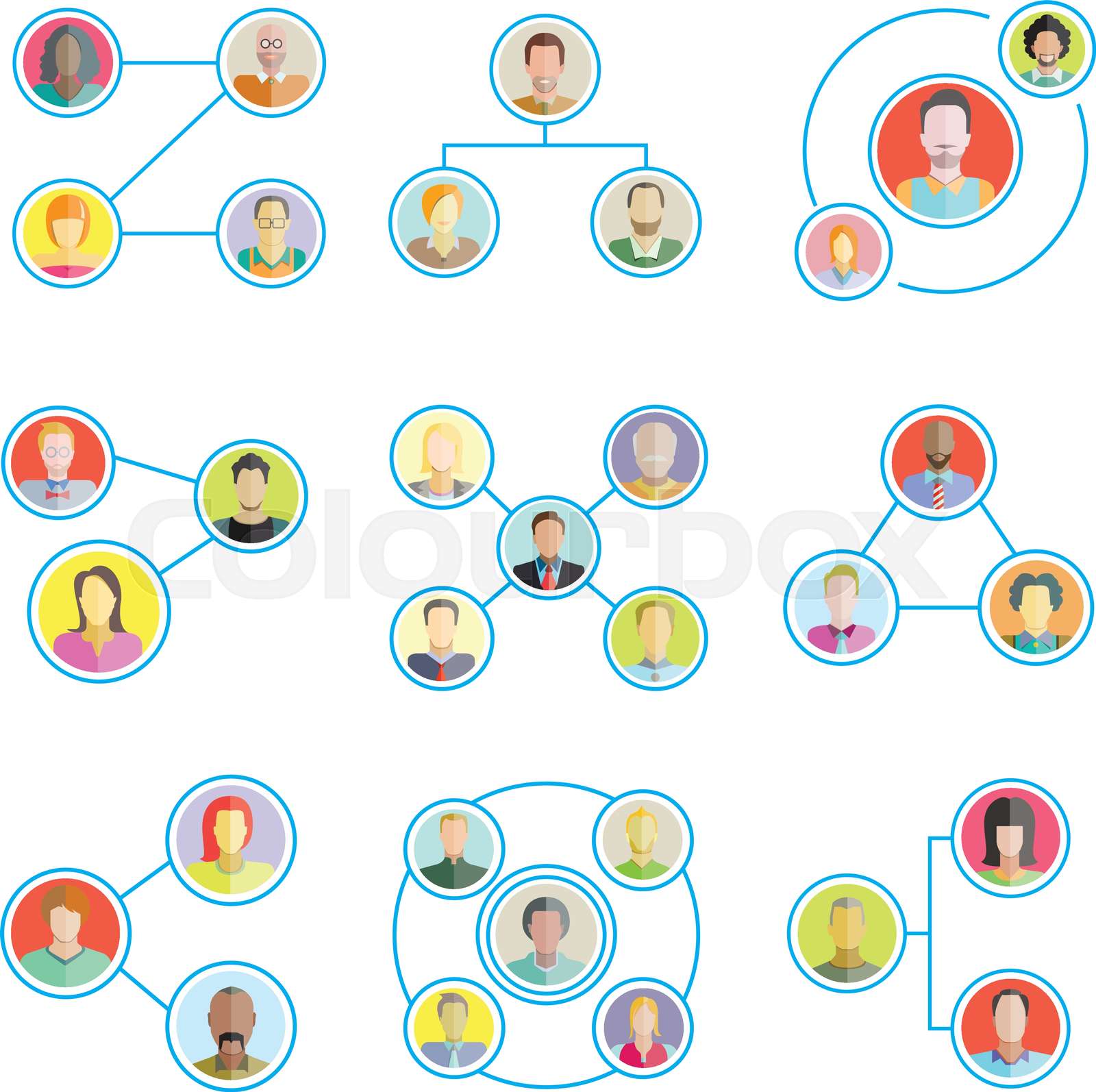 people network icons | Stock vector | Colourbox