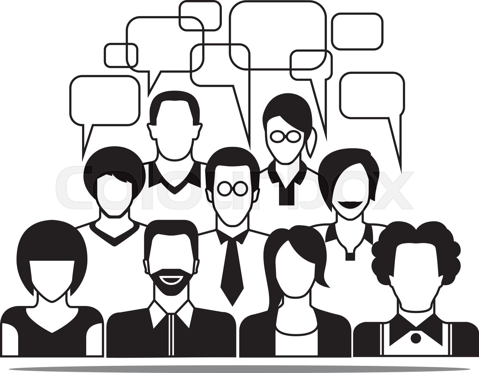 group of people, community | Stock vector | Colourbox