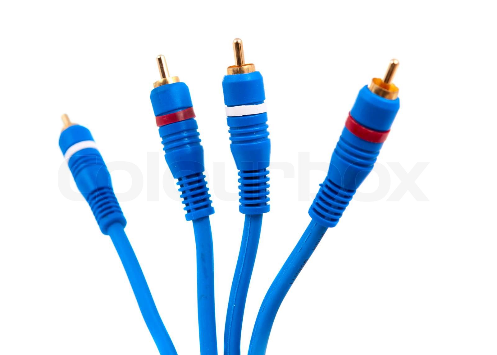 Audio- Video-Kabel auf weißem Hintergrund | Stock Bild | Colourbox