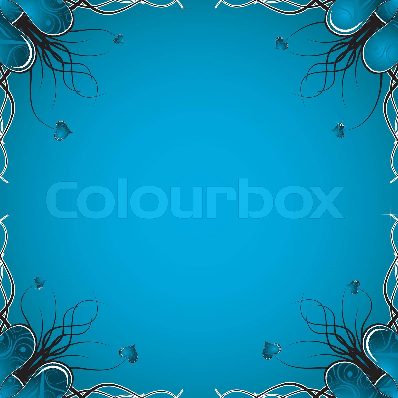 Valentinsdag ramme med hjerter og blomstermønster , element for design ...