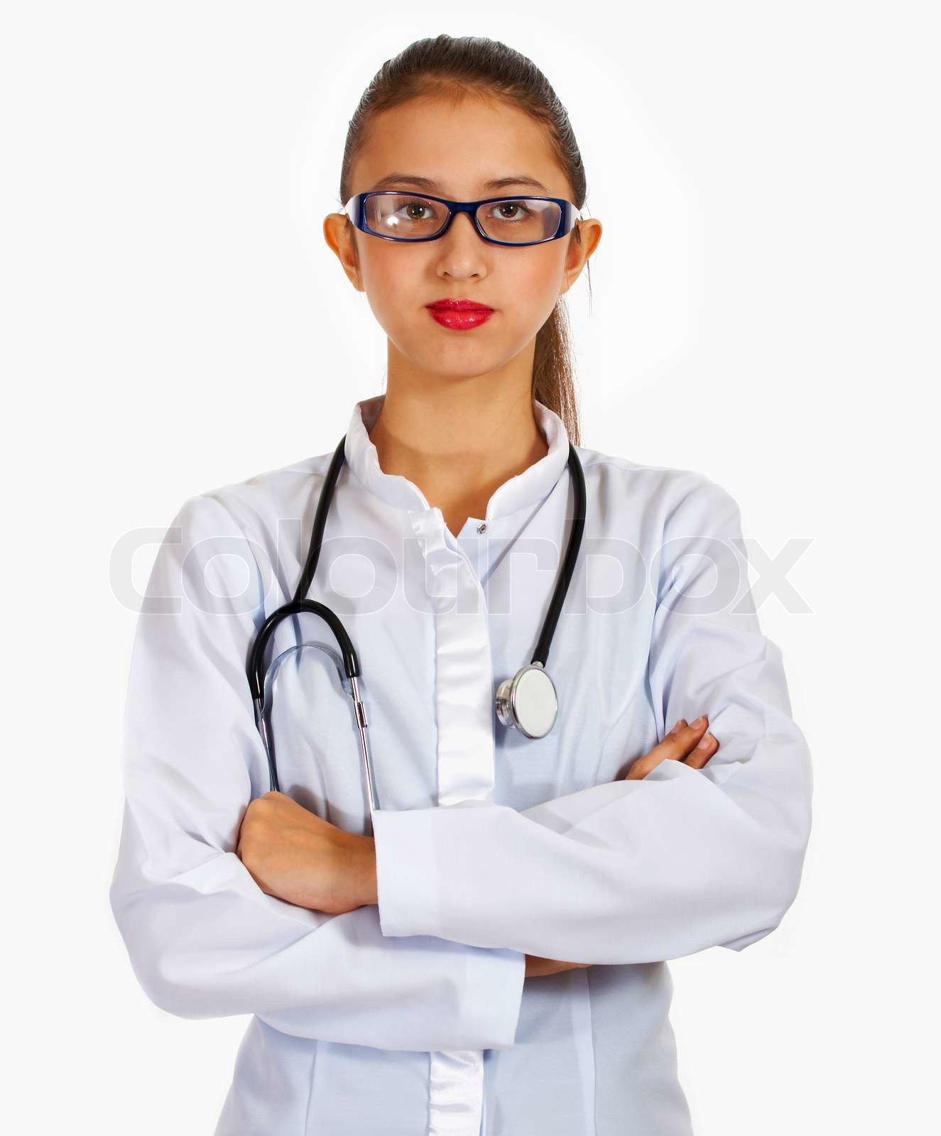 Young Professional Arzt mit Stethoskop | Stock Bild | Colourbox