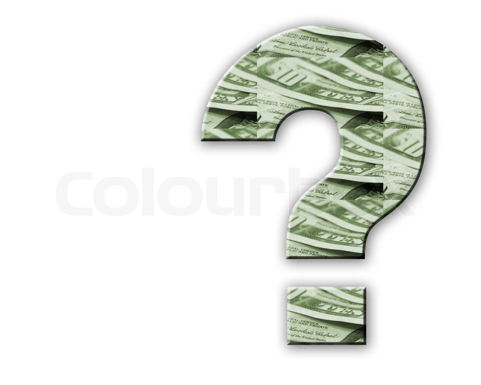 US Money Question Mark | Stock image | Colourbox