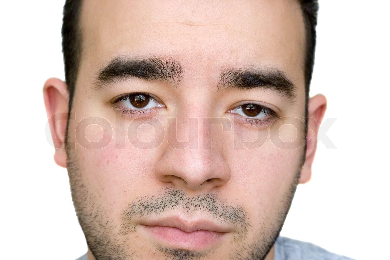 A closeup of a young man with a very serious look on his faceGreat ...