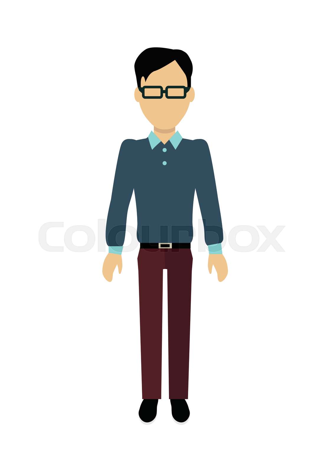 Man Character Template Vector Illustration. | Stock vector | Colourbox