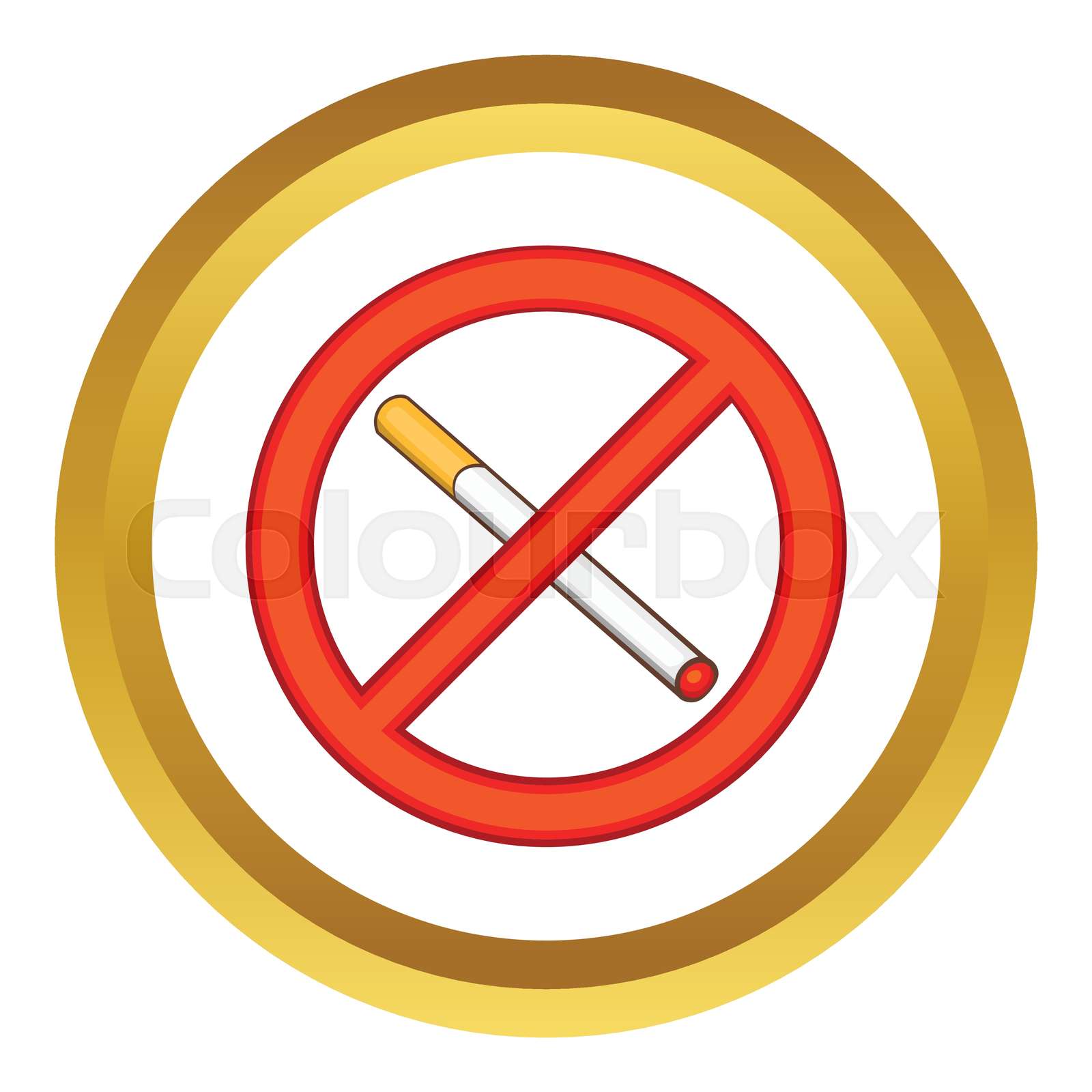 cartoon, rauchen, verboten | Stock-Vektor | Colourbox