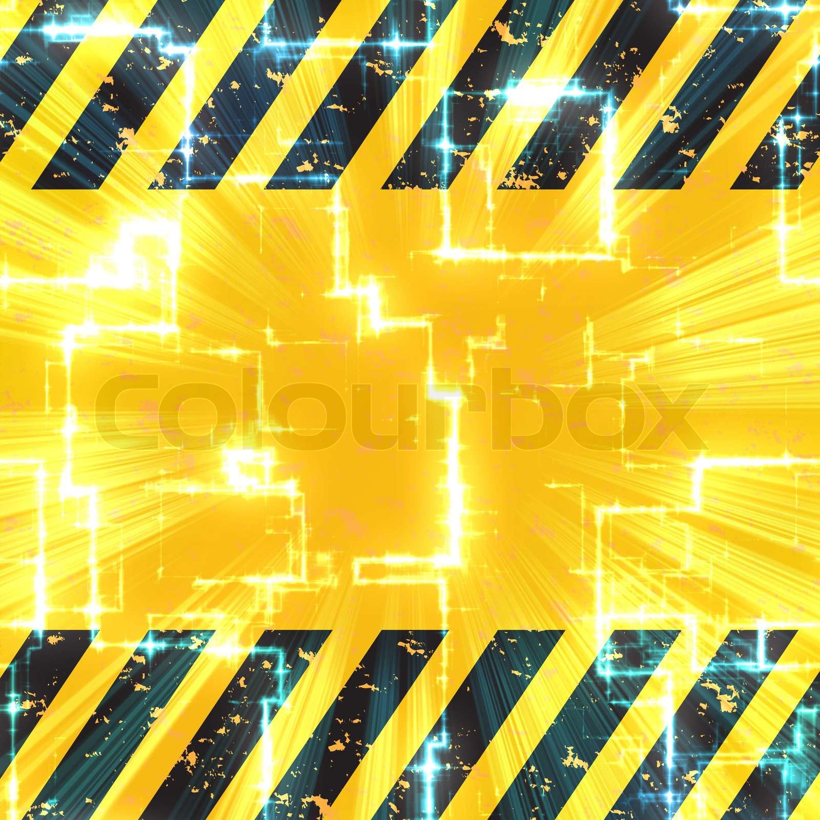 Black and yellow hazard stripes layout that works great for any ...