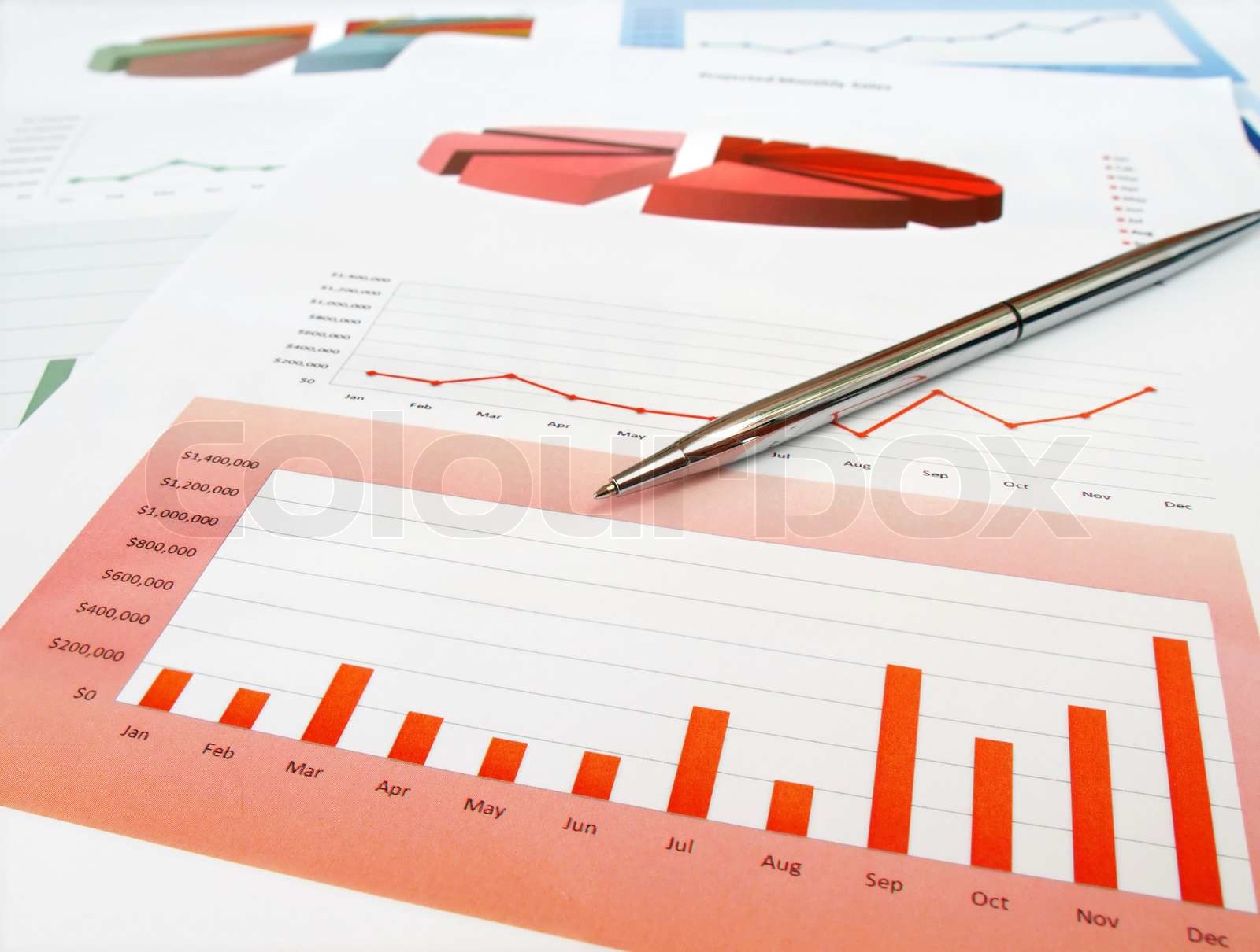 Pen på investeringen chart | Stock foto | Colourbox