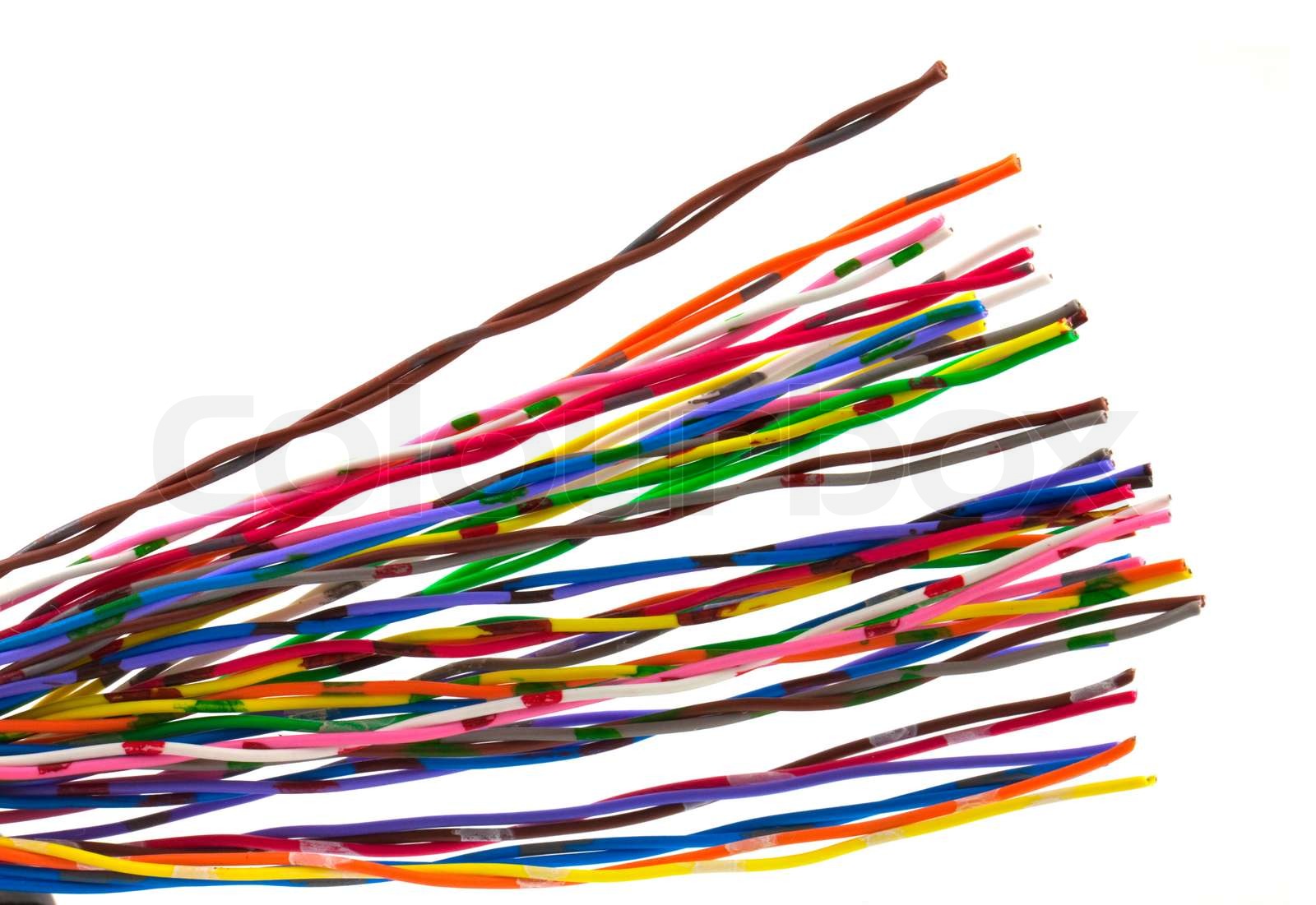 Color wires isolated on white background | Stock image | Colourbox