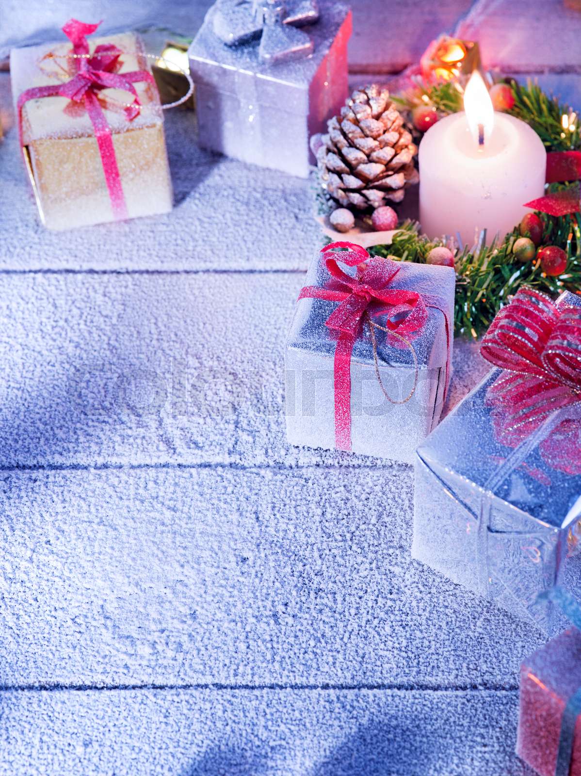 snow boxes | Stock image | Colourbox