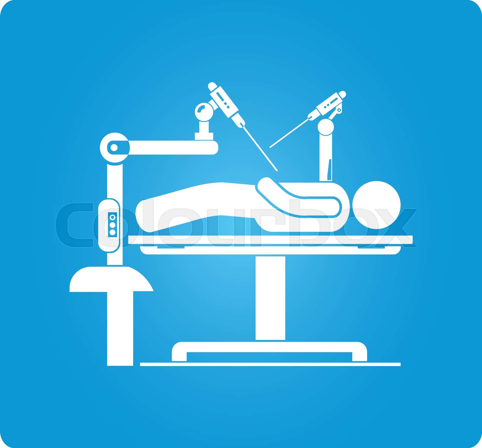 medical robot icon, robotic assisted surgery icons | Stock vector ...