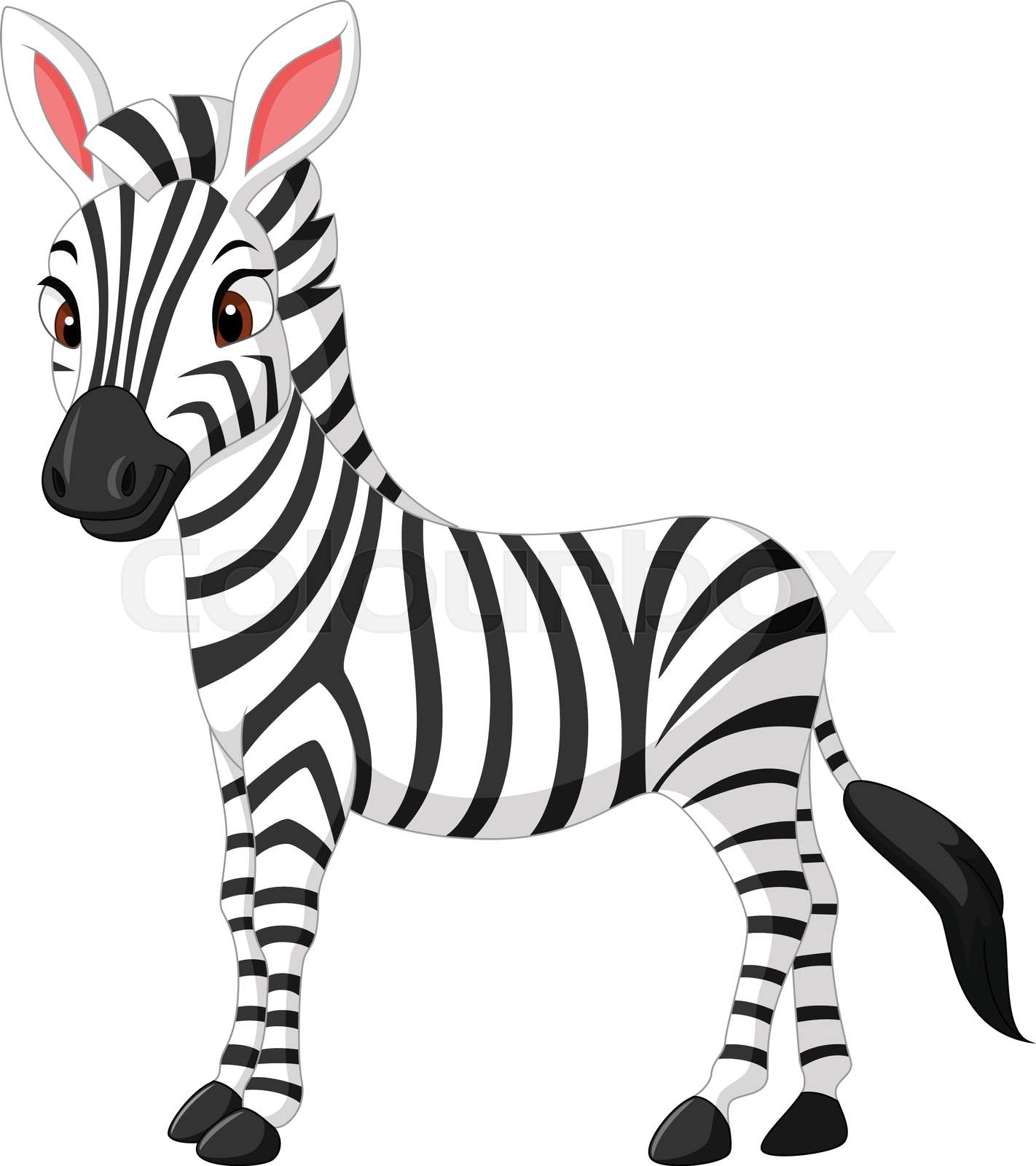 Cute zebra cartoon | Stock vector | Colourbox