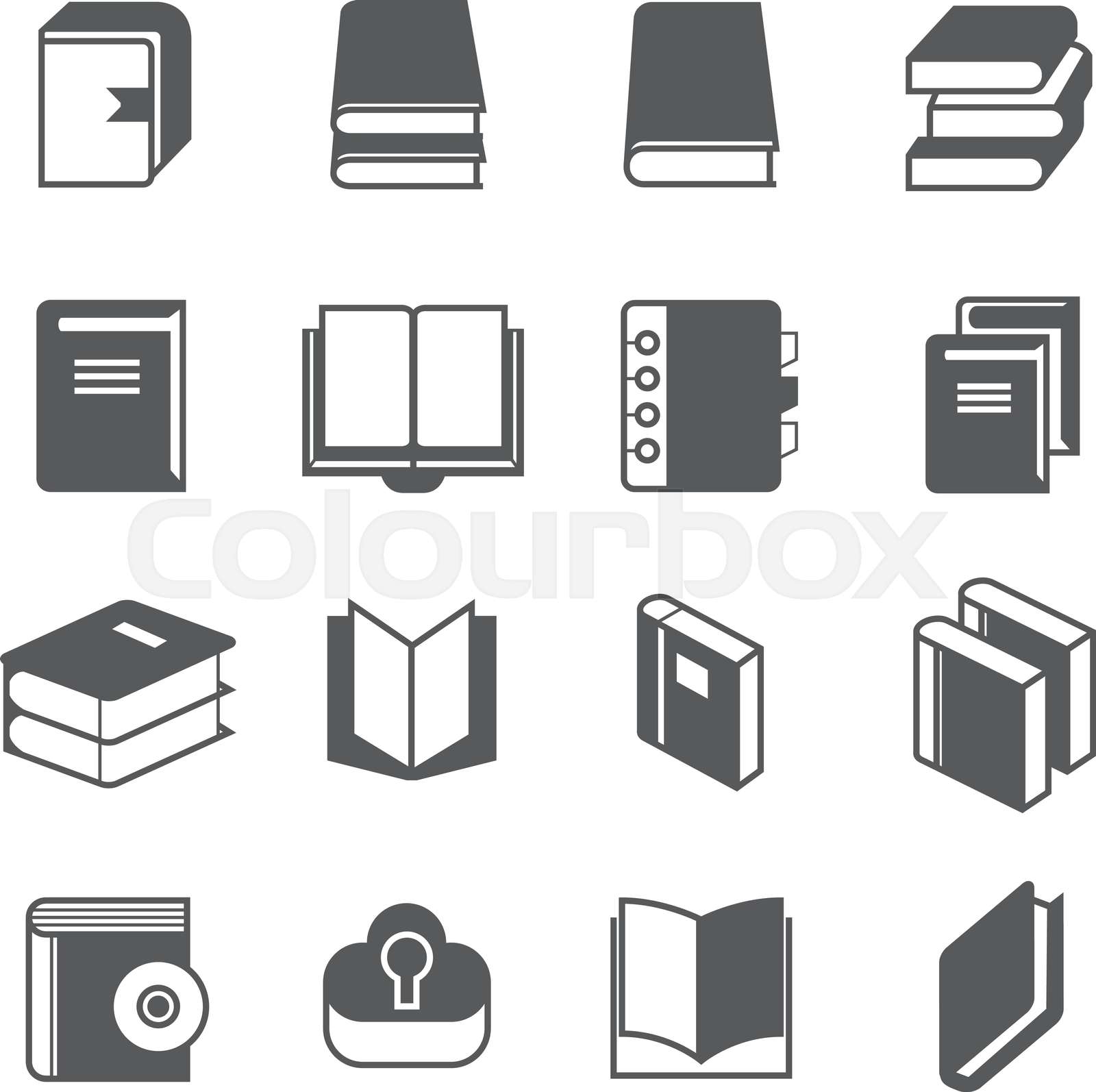 icons, buch, stapel | Stock-Vektor | Colourbox