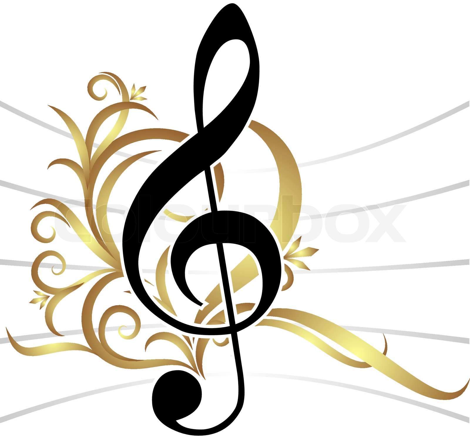 musik, klang, notation | Stock-Vektor | Colourbox