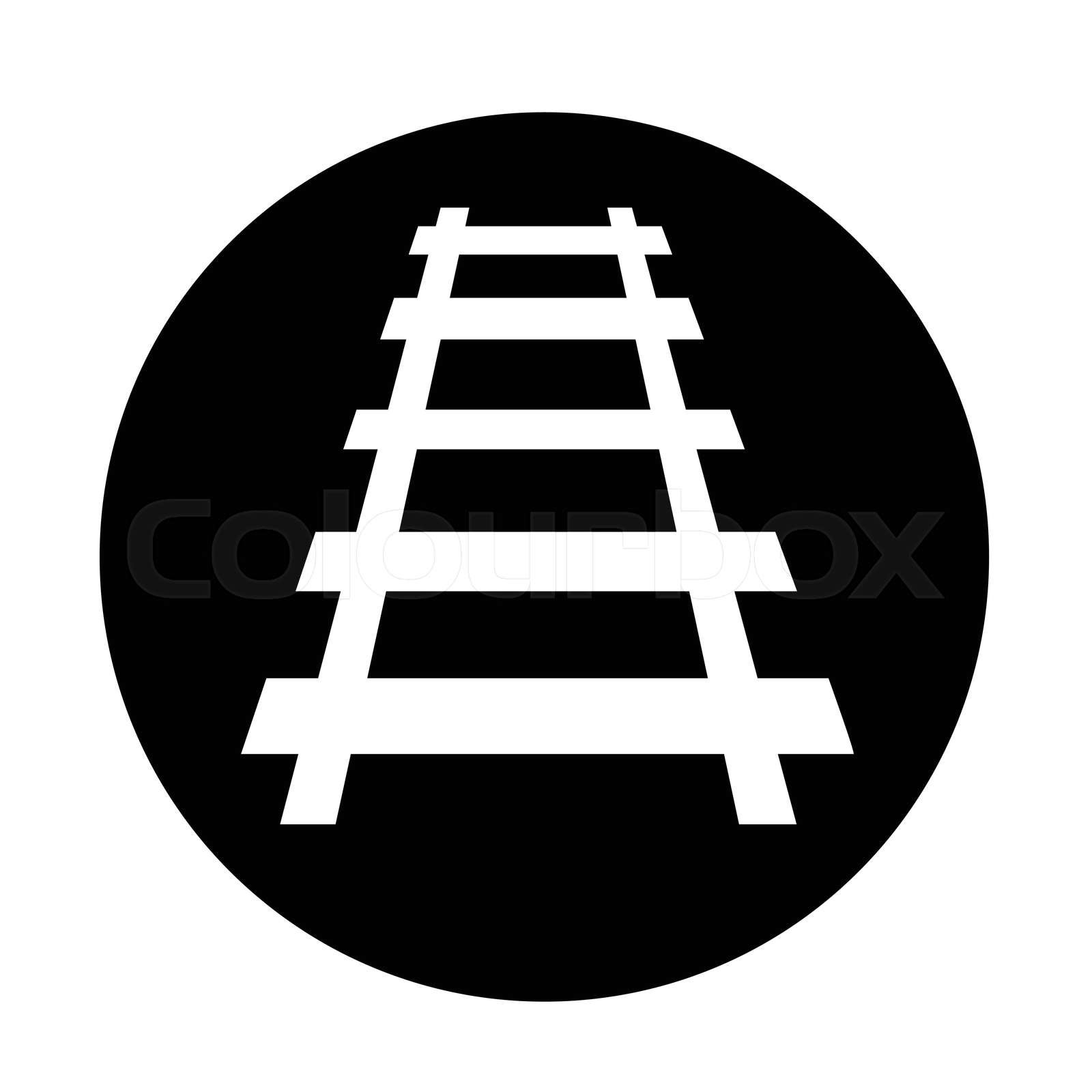 Railway track icon illustration design | Stock vector | Colourbox