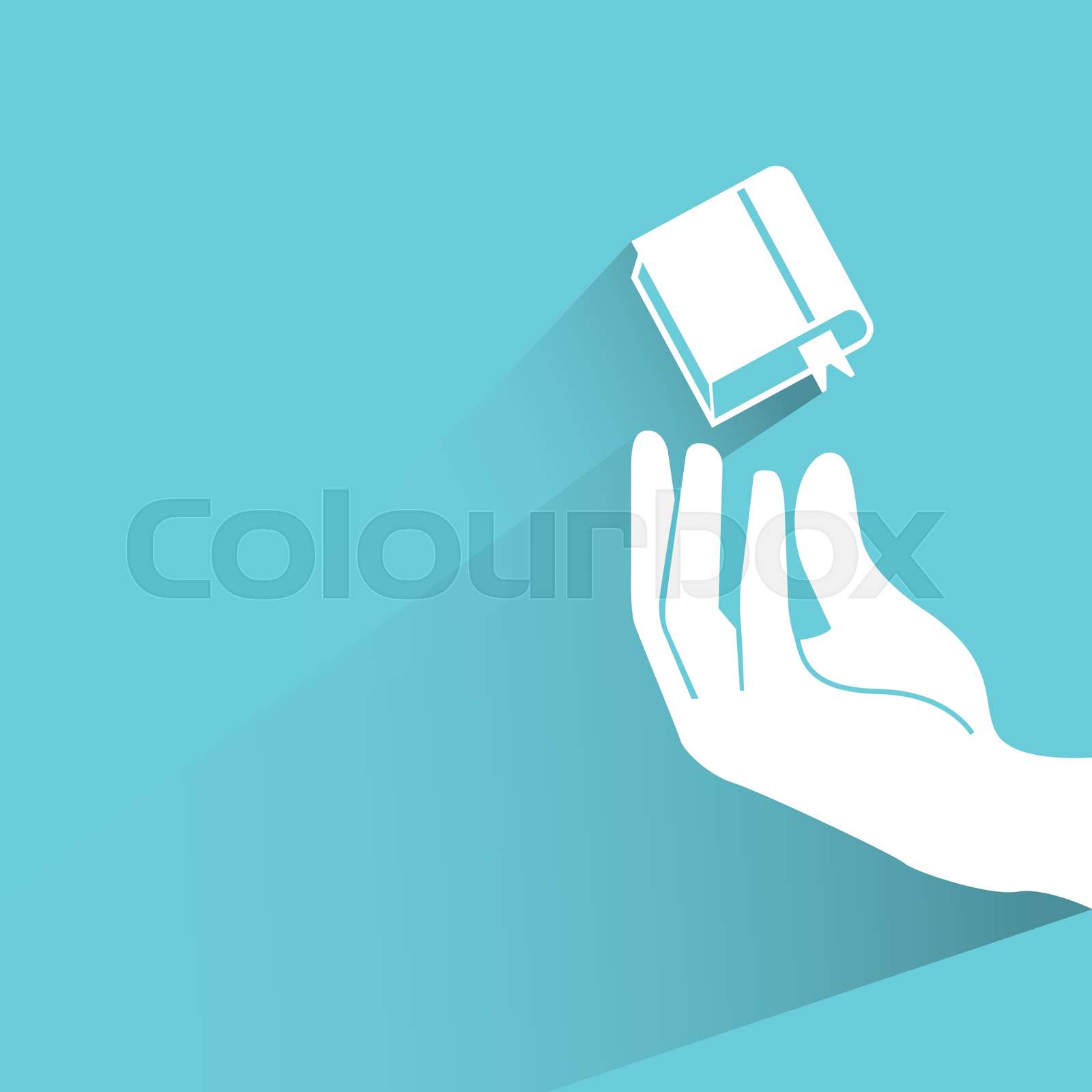 hand holding book | Stock vector | Colourbox
