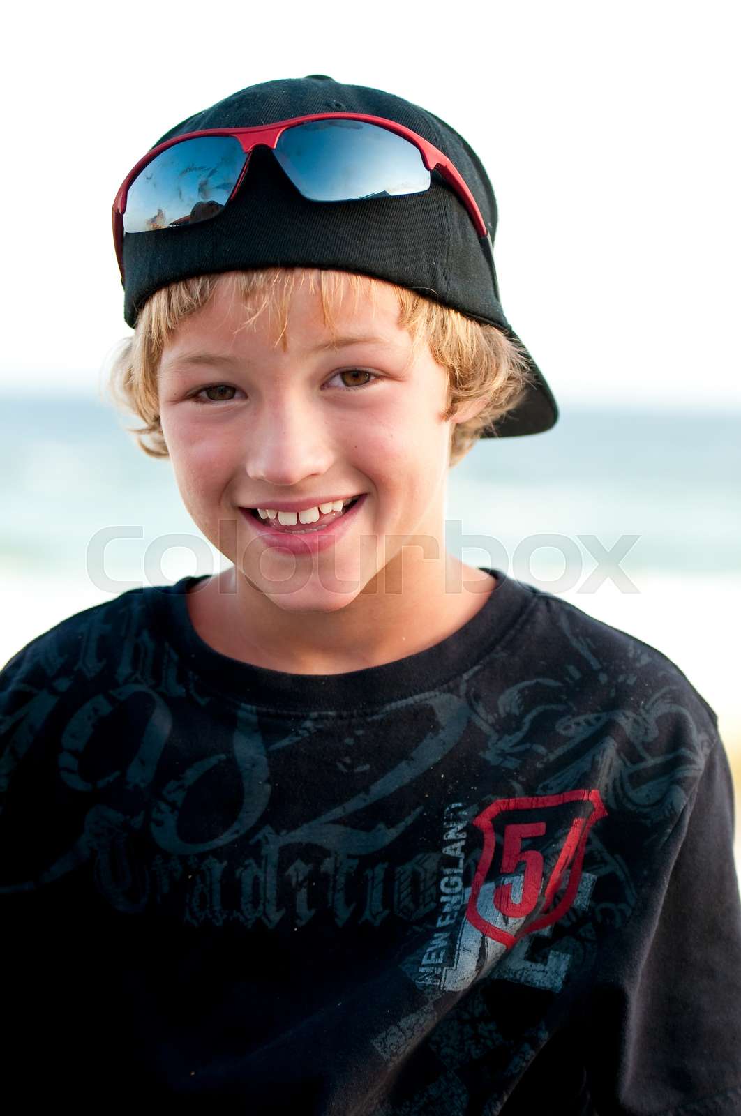 Cute little boy headshot | Stock image | Colourbox