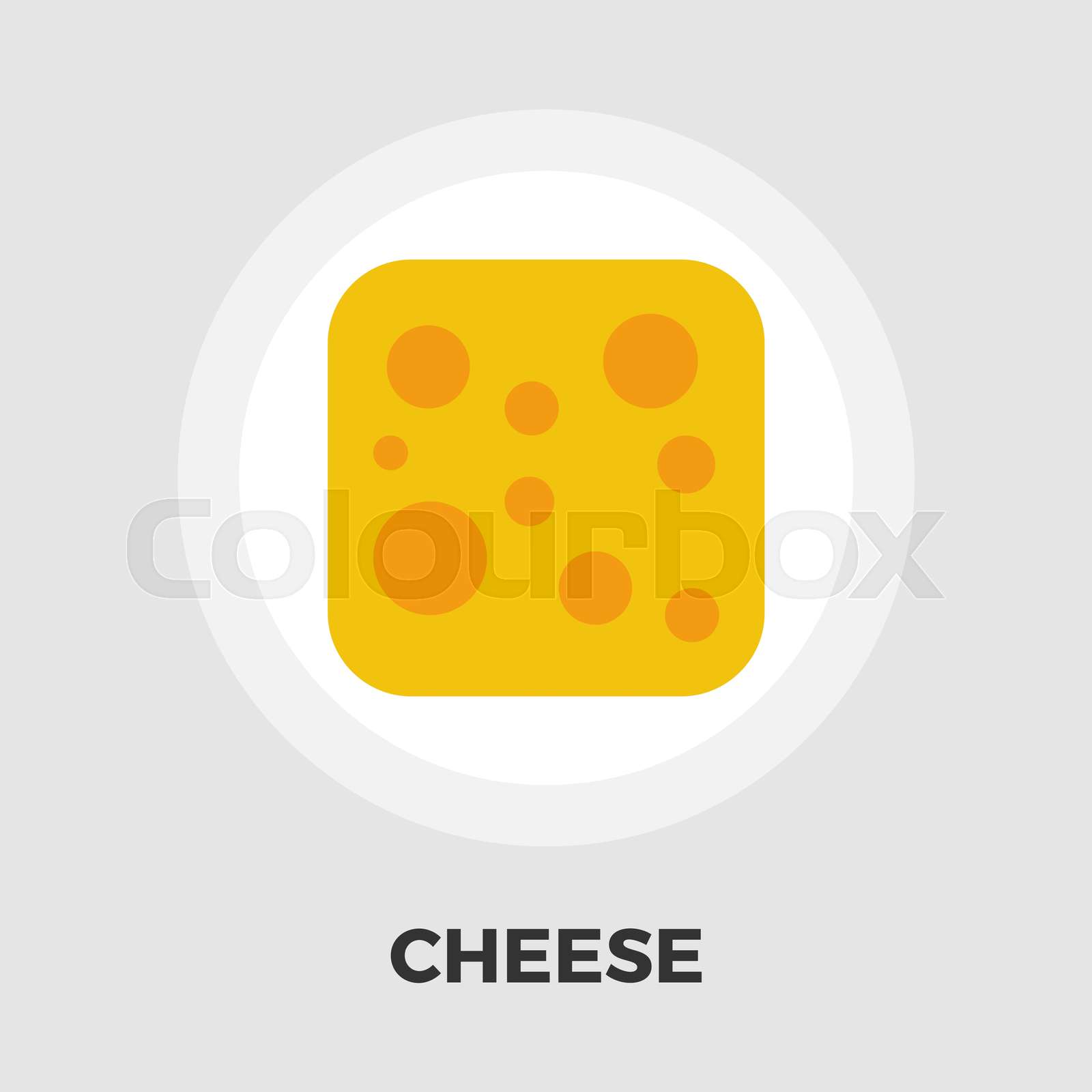Cheese flat icon. | Stock vector | Colourbox