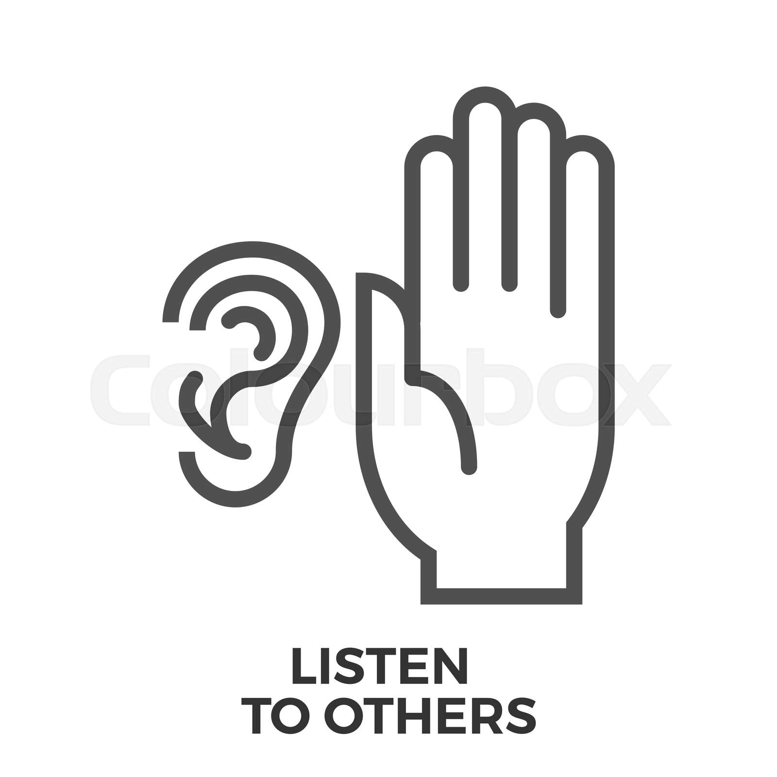 Listen to others | Stock vector | Colourbox
