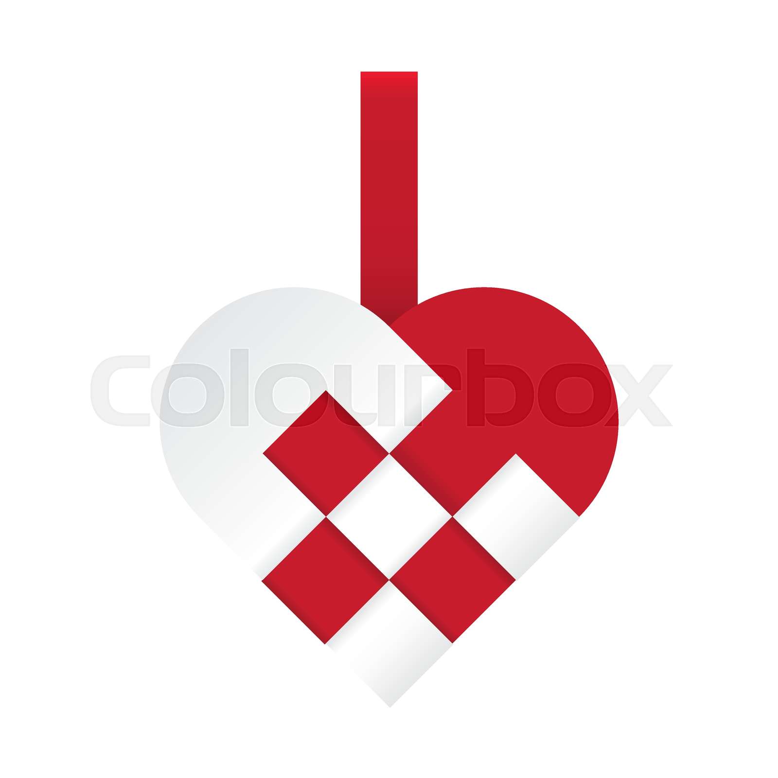 Flettet julehjerte | Stock vektor | Colourbox