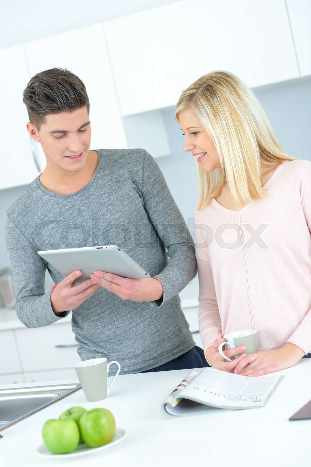 using a tablet | Stock image | Colourbox