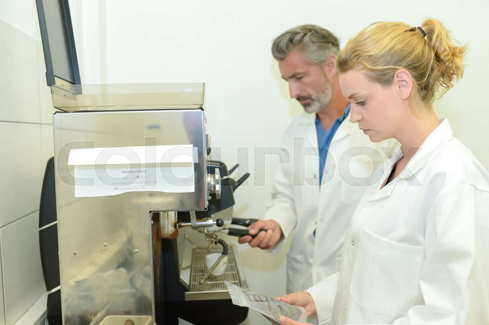 testing a new flavor of coffee | Stock image | Colourbox