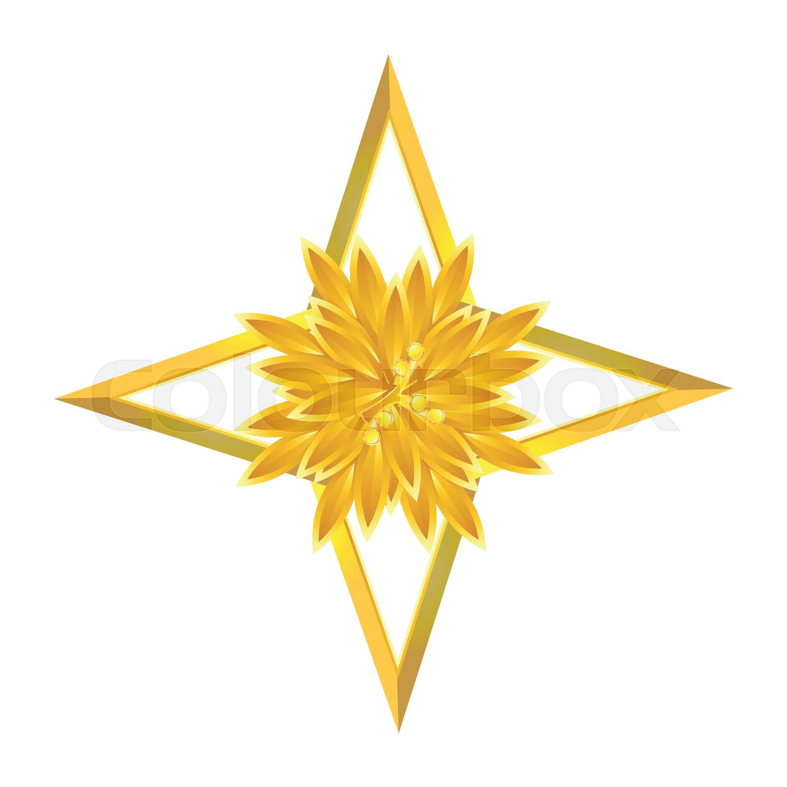 compass gold | Stock vector | Colourbox