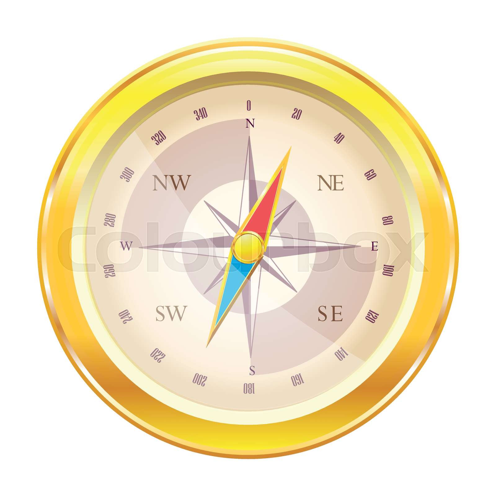 compass gold | Stock vector | Colourbox