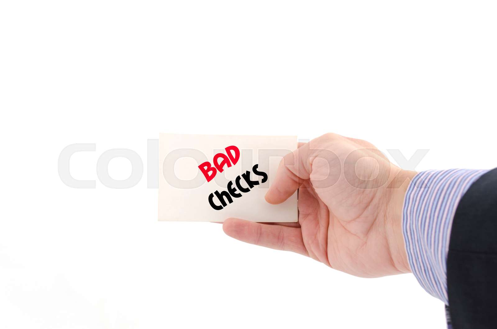 Bad Checks Text Concept Stock Image Colourbox 