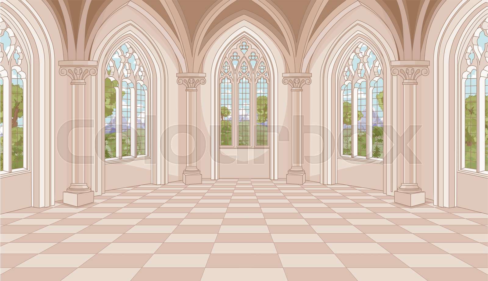 Castle Hall | Stock vector | Colourbox
