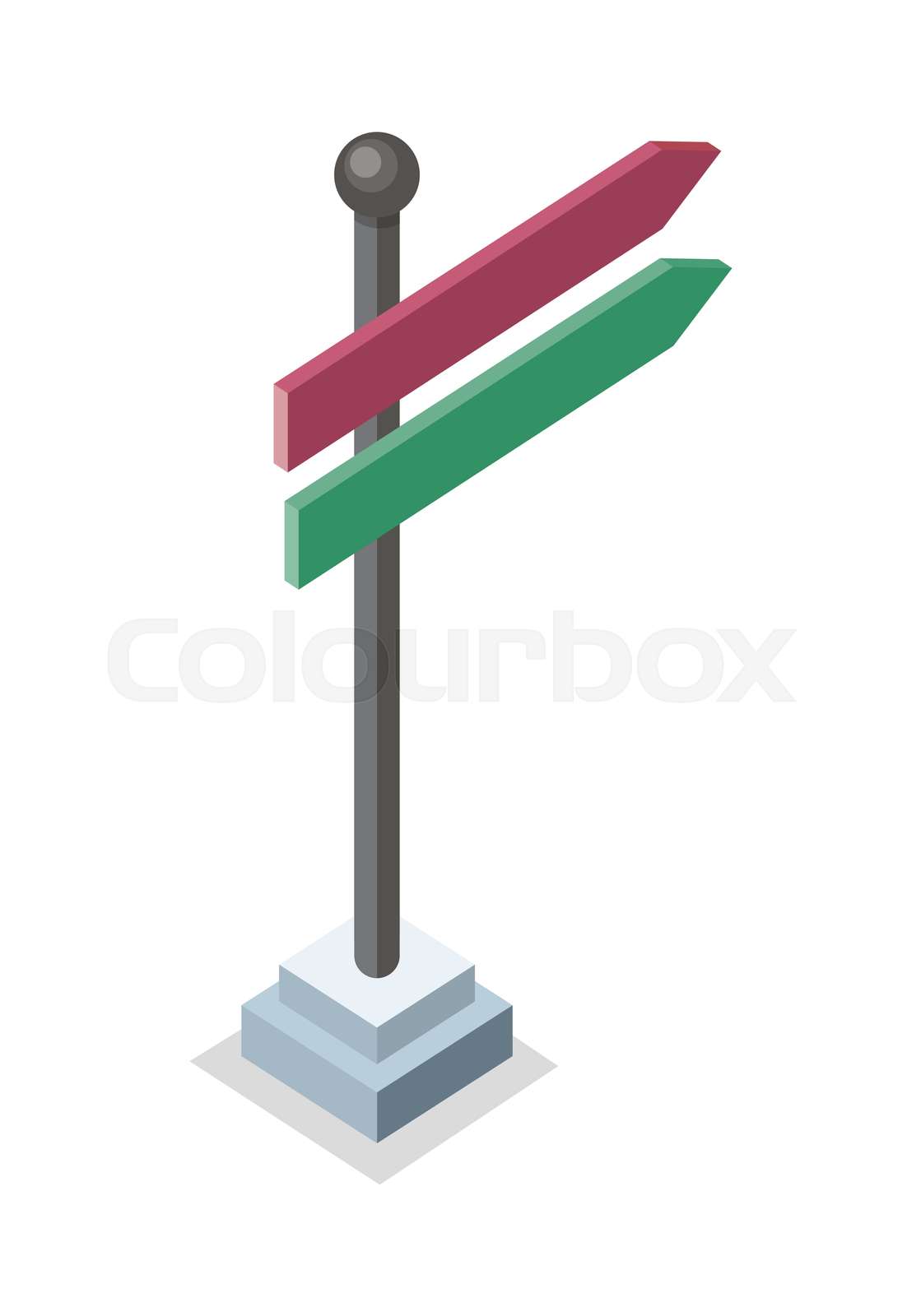 Arrow Road Sign Vector Illustration. | Stock vector | Colourbox