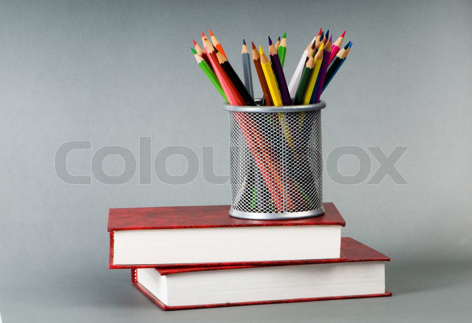 Back to school concept with books and pencils | Stock image | Colourbox