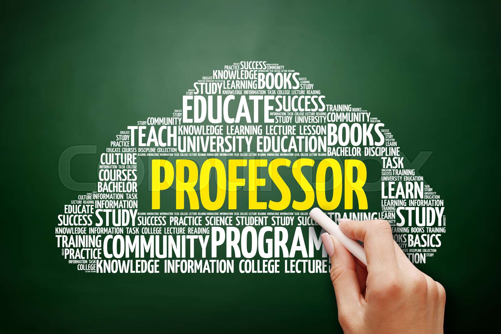 Professor word cloud, education concept | Stock image | Colourbox