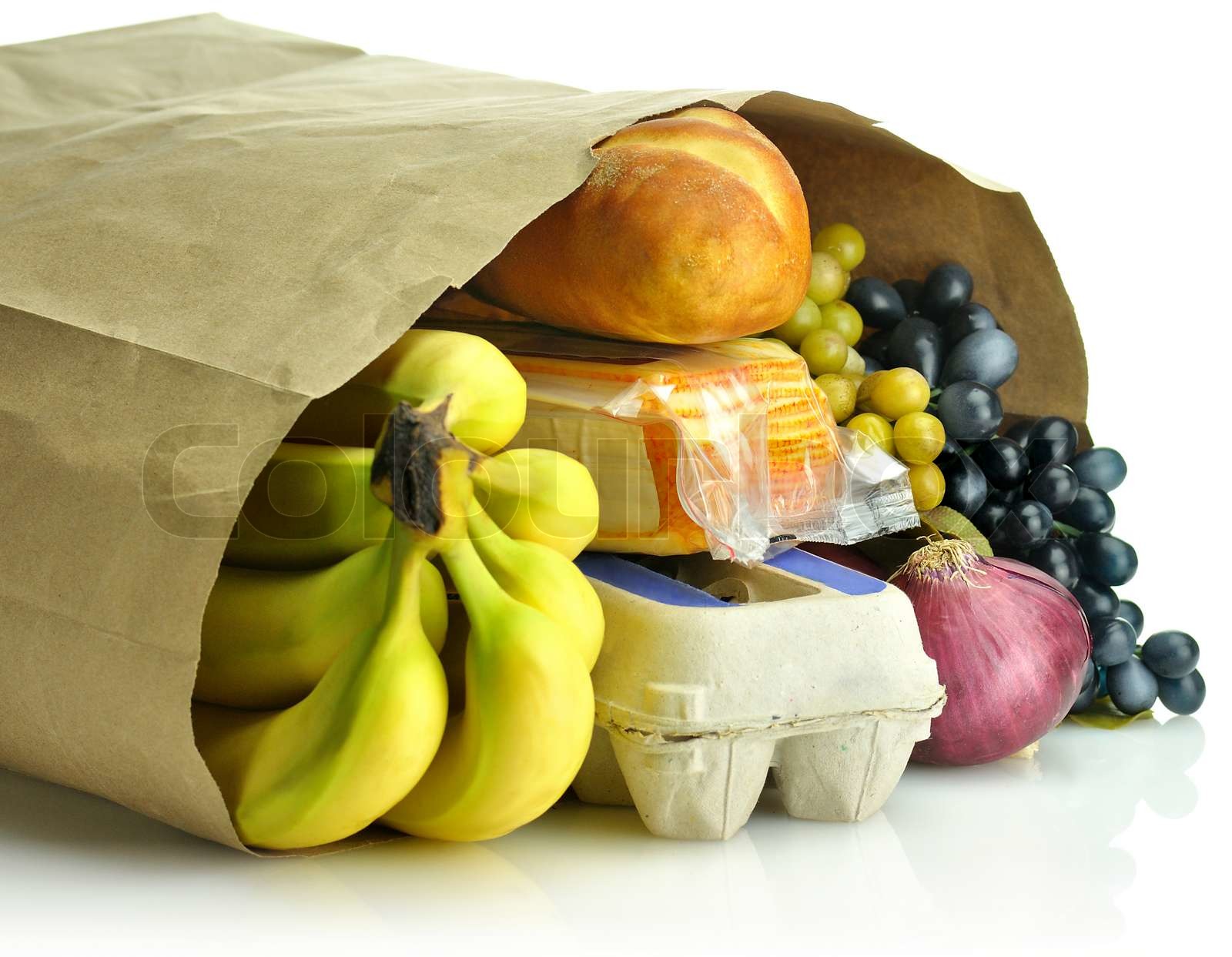 paper bag with groceries | Stock image | Colourbox